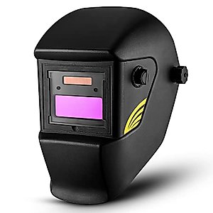 DEKOPRO Welding Helmet Solar Powered Auto Darkening Hood with Adjustable Shade Range 4/9-13 for Mig Tig Arc Welder Mask Black