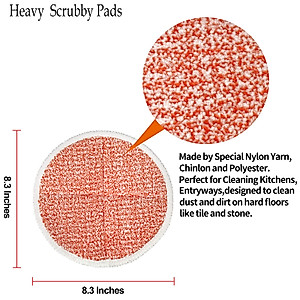 MATFORCA 12 Pack 23159 Mop Pads Compatible with BissellSpinwave 20399 23157 23159 2039A 20393 2039T 2039W 20391 20395 2307 2315A Models Powered Hard Floor Mop, Compare to Part # 1611297 & 1611298