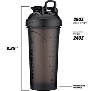 Hydra Cup ProFlow [6 Pack] 28 oz Shaker Bottles for Protein Shakes, Shaker Cups with Ball Blender Whisk, Shaker Bottle with Handle, Travel To Go, BPA Free (Multicolor Set)