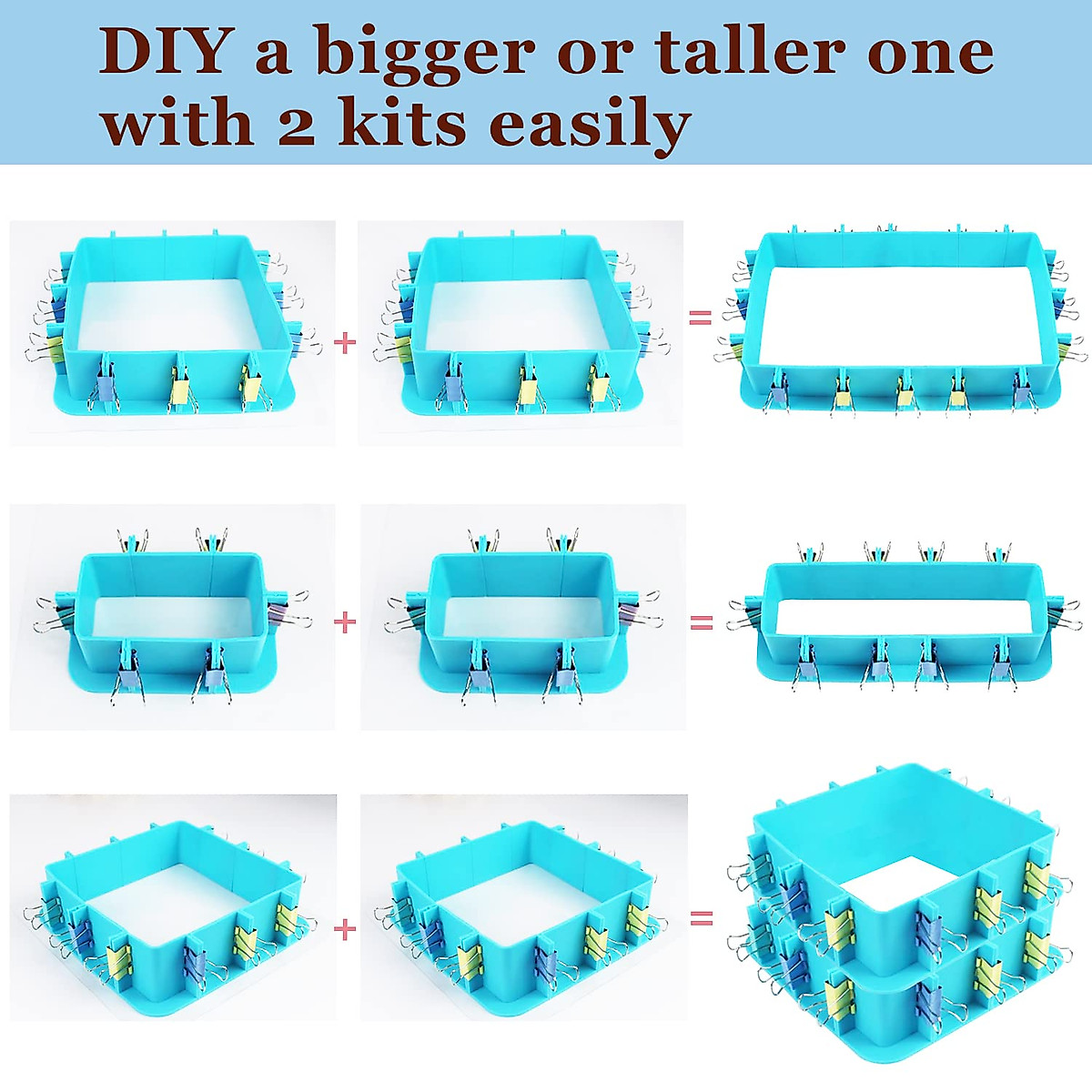 Silicone Soap Molds, AITRAI Adjustable Mold Housing with Base Sheet for Silicone Molds Making, Silicone Housing Frame Molds for Handmade Soap DIY Resin Candles Art Crafts