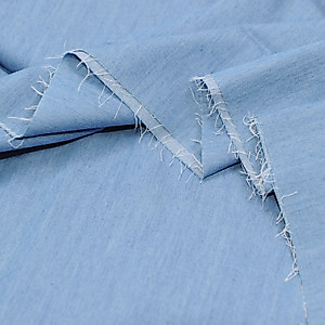 Denim 5 OZ.Indigo Washed of Light Col 100% Cotton Fabric 58" Wide by The Yard (Light 1yard)