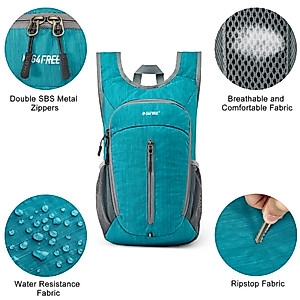 G4Free 10L Hiking Backpack Small Travel Hiking Daypack Lightweight Packable Backpack Casual Foldable Shoulder Bag