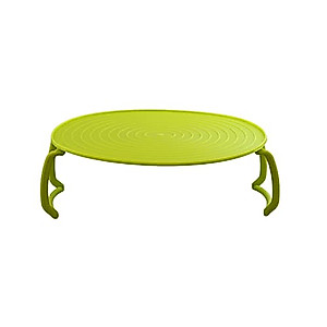 Microwave Multipurpose 4 in 1 Tray Stand Rack Splatter Guard Carry Tray Stacking Shelf (1, Green)