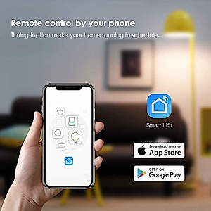 Smart Power Strip, UseeLink WiFi Surge Protector Compatible with Alexa & Google Home, Smart Plug with 4 USB Ports & 4 AC Outlets, Voice and Remote Control & Timer Schedule, 5ft Extension Cord,Black