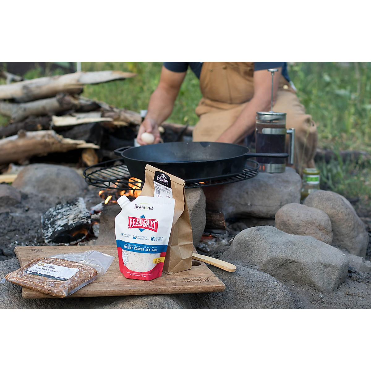 Redmond Real Sea Salt - Natural Unrefined Gluten Free Kosher, 16 Ounce Pouch (2 Pack)