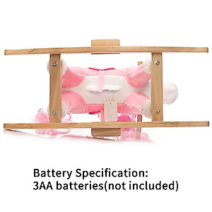 HollyHOME Child Princess Rocking Horse Riding Rocker with Sound Pretend Play Stuffed Animal Ride On Toy Pink