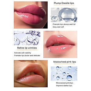 GL-Turelifes Lip Plumper Lip Gloss, Lip Maximizer Plumper Lip Extreme Volume, Heathly Enhancer Hydrated Lips, Moisturize, Refine Dryness Wrinkles Enhances Plump Gloss