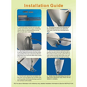 Wind Turbine Generator Kit 450W DC 12V Vertical Wind Power Turbine Generator Kit with Charge Controller 3 Phase AC Permanent Magnet Generator for Home RV Boat Marine Electricity Set (with 2pcs Blades)