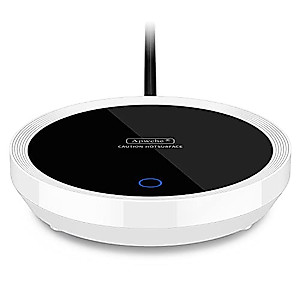 Apwche Coffee Warmer for Desk Keep Coffee hot with Gravity Sensor auto Shut Off & on Cup Warmer for Coffee Cup Warmer for Coffee, Milk,Water, White Without Cup