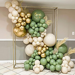 CANREVEL Sage Green Balloons - 50pcs 12 Inch Olive Green Latex Balloons for Birthday Party Baby Shower Wedding Christmas Holiday Balloon Jungle Decorations