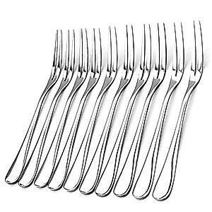20 Pack Appetizer Dessert Forks, Stainless Steel Mini Salad Fruit Tasting Forks Cocktail Fork (Appetizer)