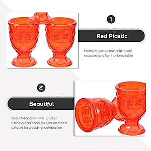 Kichvoe 10pcs vintage cups vintage wine glasses whisky glasses wedding wine glasses whiskey tumblers red cups whiskey glasses Chinese Mug Party Cups shot glass Disposable plastic banquet