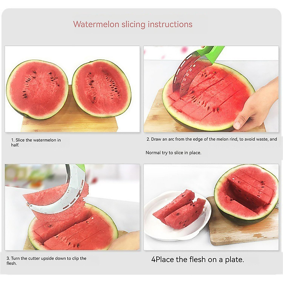 ZEHRAI Watermelon Slicer Cutter, Watermelon Fork Slicer, Summer Watermelon Cutting Artifact, Stainless Steel Fruit Forks Slicer Knife for Family Parties Camping