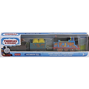 Thomas & Friends Motorized Toy Train Muddy Thomas Engine with Cargo Cars & Cow for Preschool Pretend Play Kids Ages 3+ Years