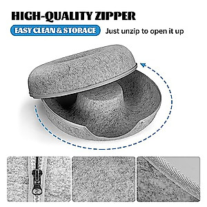 YUNLAN Cat Tunnel Bed, Indoor Cat Cave, Cat Tunnel, Large Cat House, Donut Cat Bed - Perfect for Multi-Cat Households… (Light grey-20inch)