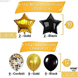 Big, 40 Inch Gold and Black 2023 Balloons Set - Graduation Decorations | Gold and Black Graduation Party Decorations | 2023 Numbers Balloons for Graduation Party Supplies, Class of 2023 Decorations