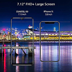 OUKITEL K9 Unlocked Cell Phone,7.12" FHD+ Screen 64GB ROM+4GB RAM Smartphone 16MP+8MP Dual Camera 6000mAh Battery Unlocked Cell Phones,Support OTG