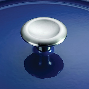 Tramontina Covered Oval Dutch Oven Gourmet Enameled Cast Iron 7-Quart, Gradated Cobalt, 80131/078DS