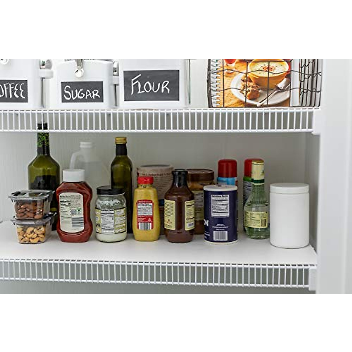 Duck - 281875 Non-Adhesive Shelf Liner Solid Grip EasyLiner, 20-inch x 22 Feet, White