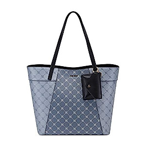 NINE WEST Sunnyside Jet Set Tote, Denim Logo