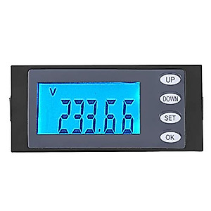 Oumefar Digital AC 80 260V 100A High Precision Current Voltage Watt KWh Time Panel Meter Voltmeter + CT Electric Gauge Accuracy Volt Monitor with LCD Backlight Display