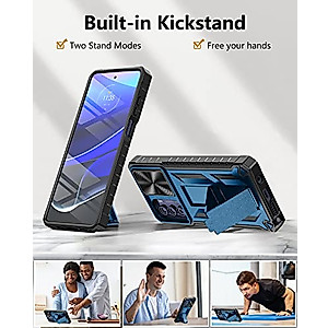 for Motorola Moto G-Stylus 5G-2022 Case: Military Grade Drop Proof Protection Cover with Kickstand | Matte Textured Rugged Shockproof TPU | Protective Phone Case