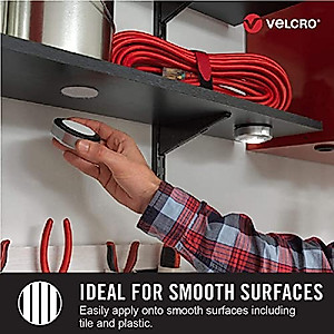 VELCRO Brand Heavy Duty Tape with Adhesive | 15 Ft x 2 In | Holds 10 lbs, Black | Industrial Strength Roll, Cut Strips to Length | Strong Hold for Indoor or Outdoor Use, 15ft x 2in