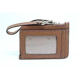 Kate Spade New York Leila Leather Card Holder Wristlet Warm Ginger