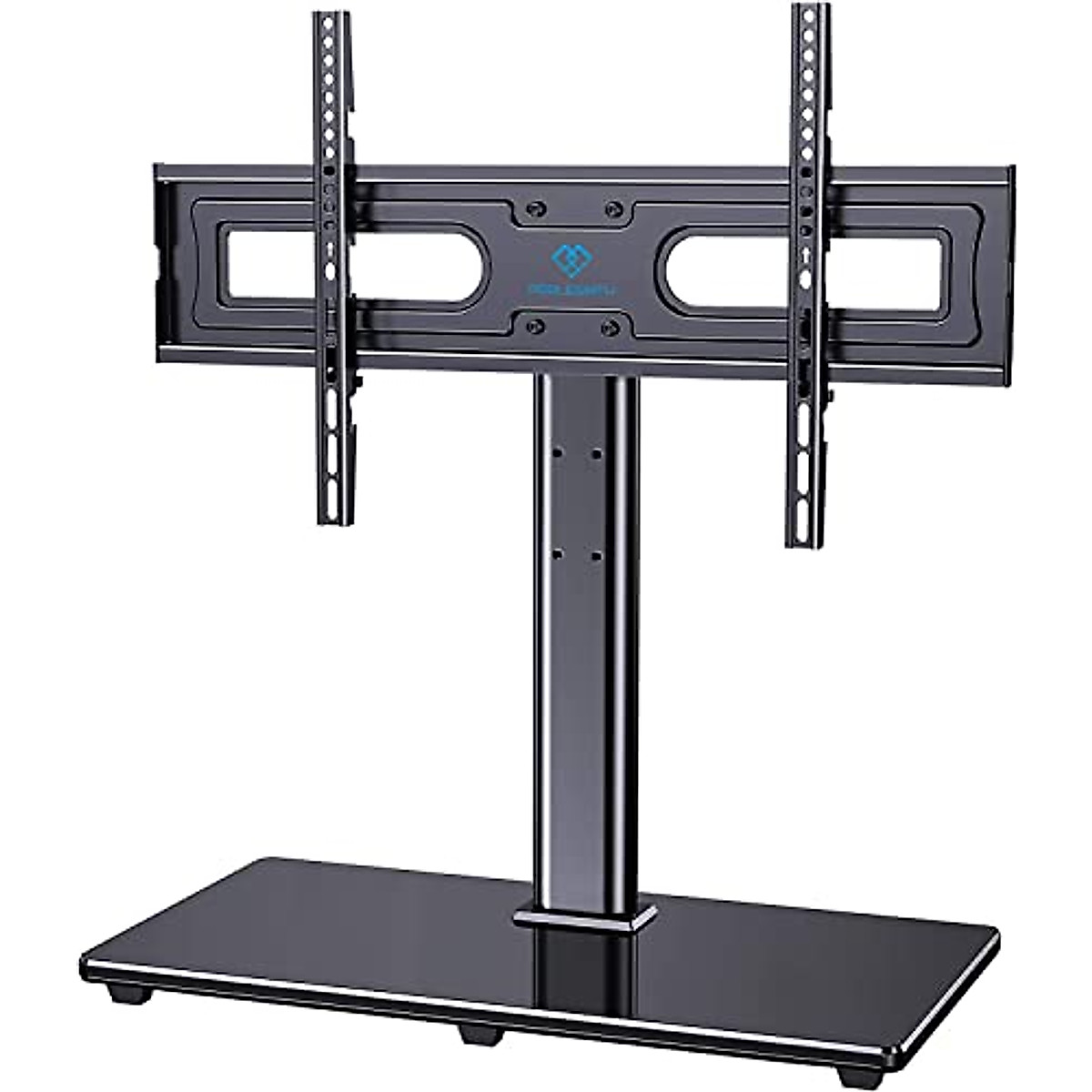 Swivel Universal TV Stand Mount for 37-70 Inch LCD OLED Flat/Curved Screen TVs-Height Adjustable Table Top TV Stand/Base with Tempered Glass Base & Wire Management, VESA 600x400mm up to 99lbs-PSTVS21
