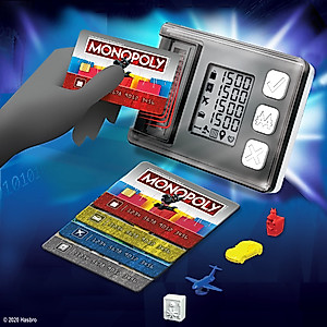 Hasbro Gaming Monopoly Super Electronic Banking Board Game, Electronic Banking Unit, Choose Your Rewards, Cashless Gameplay Tap Technology, for Ages 8 and Up