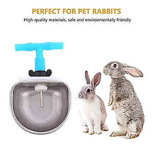 balacoo 5pcs Food and Water Bowl for Rabbit Cage Dispenser Waterer for Small Pet Bunny Ferret Hamster Guinea Pig Chinchilla