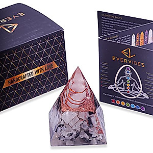 New Inspirational Orgonite Pyramid for Success | Rainbow Moonstone Orgone Pyramid for Anti-stress - Calmness – Growth – Strength – Healing Crystal Gemstone Pyramid