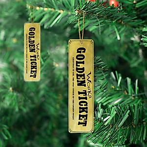 Bookmarks Ruler Metal Wonka Reading Goldenticket Tassels Bookography Measure Bookworm for Book Bibliophile Gift Reading Christmas Ornament Markers