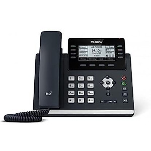 Yealink SIP-T43U IP Phone [10 Pack] 12 VoIP Accounts. 3.7-Inch Graphical Display. Dual USB 2.0, Dual-Port Gigabit Ethernet, 802.3af PoE, Power Adapter Not Included (SIP-T43U) (Renewed)
