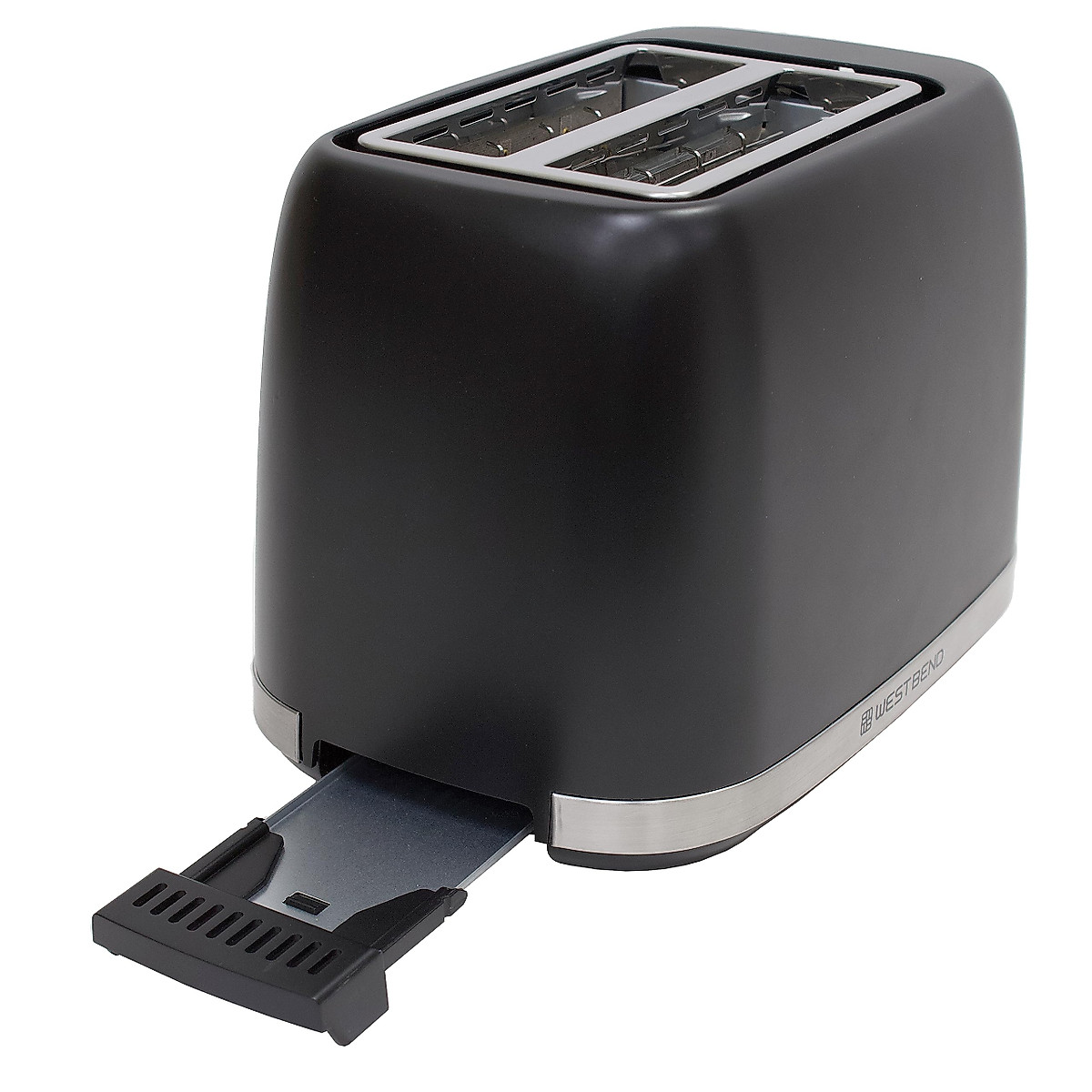 West Bend Toaster 2 Slice Extra-Wide and Deep Slots with 3 Functions and 7 Shade Settings Manual Lift Lever and Auto-Shut Off, 750-Watts, Black