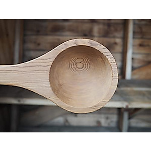 HSE Curved Cedar Sauna Ladle (100ml, Red Cedar)