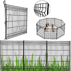 Hopesun Decorative Garden Fence Fast Installation Multi-Purpose Metal Pet Fence Kit Outdoor