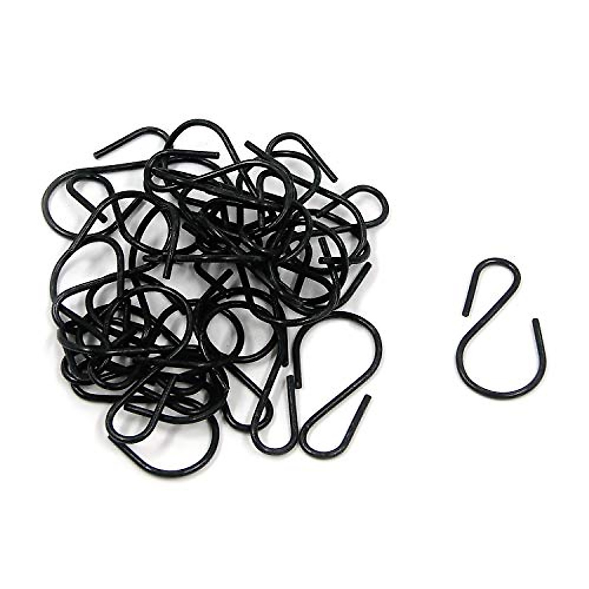 T Tulead 1.73" Length S Hooks Iron Hanger Hooks Connectors S-Shaped Hook Hnagers 2mm Thickness Pack of 30