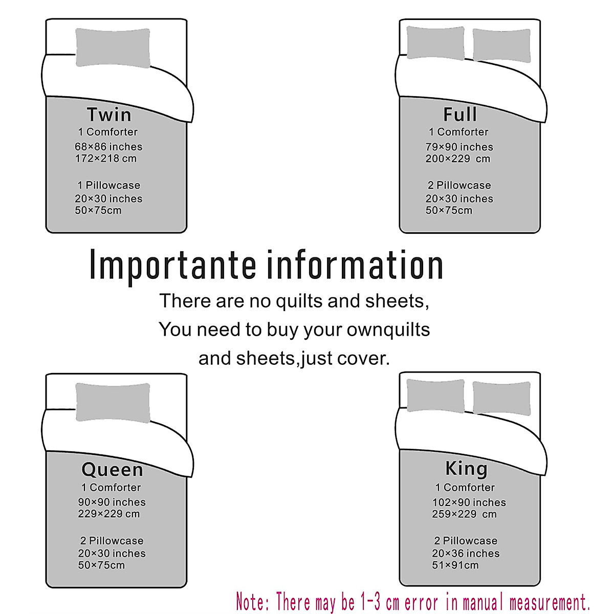 DAIRUINI Anime Jujutsu Kaisen Bedding Set Japan Anima Gojo Satoru Itadori Yuji Bed Line for Kids Teen Duvet Cover Home Textile Bed Cover Set Pillowcase,DA-246,Queen:90"x90"/229 * 229cm