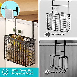 BESTTOOL Kitchen Organization, Kitchen Cabinet Door Organizers and Storage Holder with Towel Bars, Cabinet Door Storage for Cutting Board, Foil, Plastic Wrap, Baking Sheet, Cookie Sheet