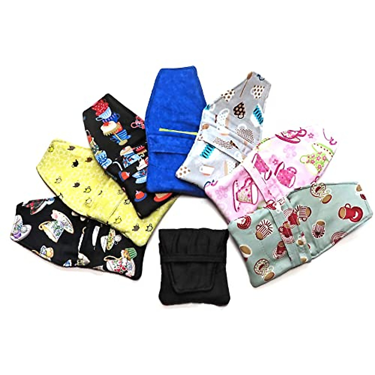 Large Teabag Shaped Tea Bag Wallet, Quilted, Handcrafted, Nothing Falls Out, Secure Hold, Tea, Your Choice of Tea Cups or Tea Pots