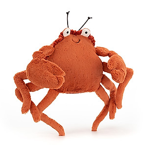 Jellycat Crispin Crab Stuffed Animal, Medium 8 inches | Ocean & Sea Plush Toy | Classic Children's Gift
