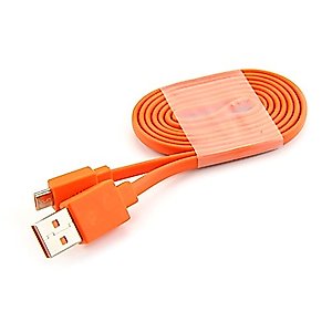 Greatveal Replacement Micro USB Fast Charger Flat Cable Cord for Flip 2, Flip 3,Flip 4 Speaker Logitech UE Boom 22AWG Android Phones (Orange)