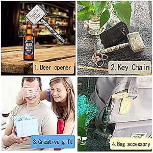 VNFLY Magnetic Hammer Shaped Beer Opener, Beer Gifts Bottle Opener for Men, Husband, Dad, Grandpa, Boyfriend (Silver)
