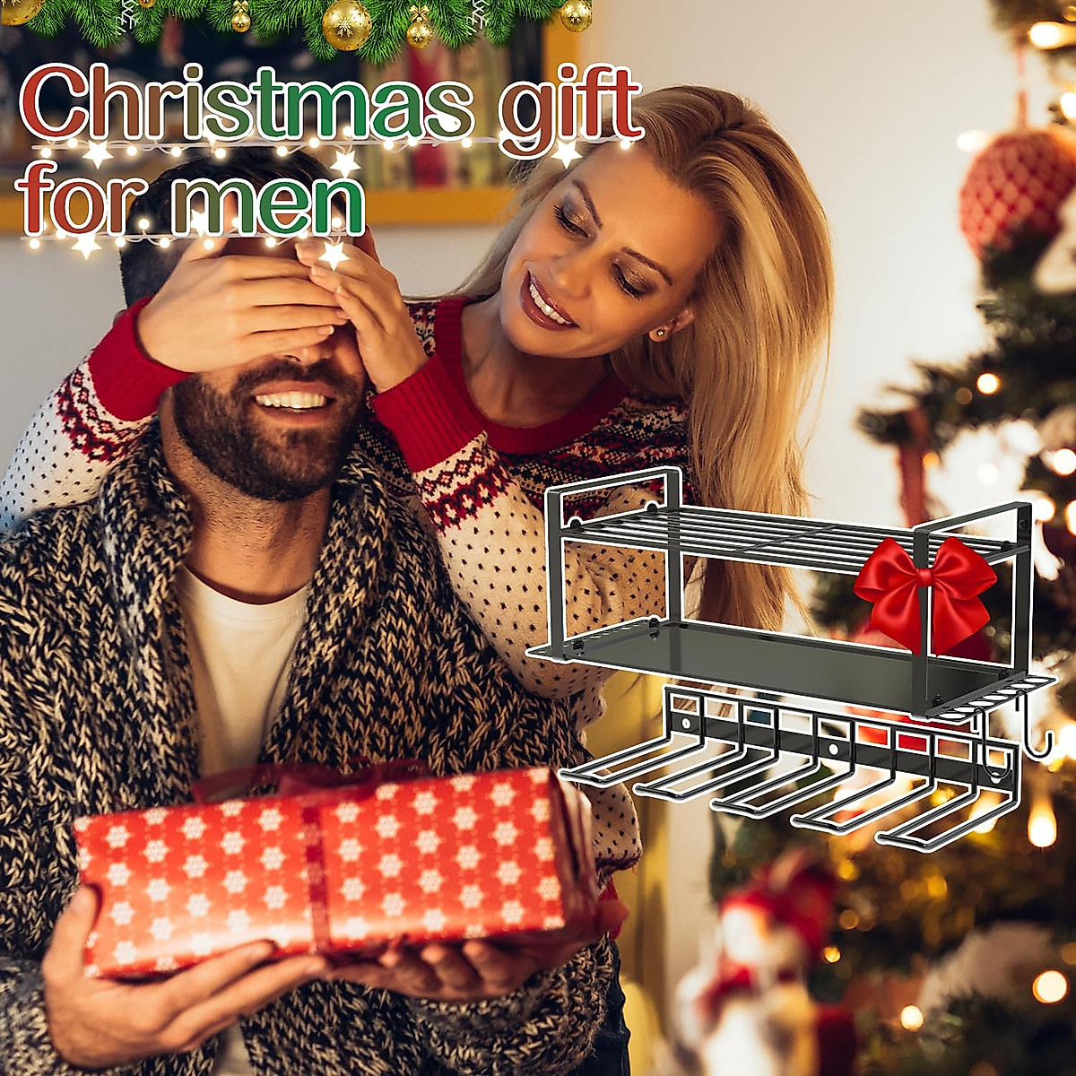 Warmodern Power Tool Organizer, Wall Mount Garage Tool Organizers and Storage, Heavy Duty Drill Holder for Garage, Workshop,Christmas Gift for Men