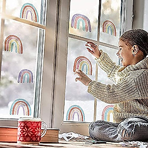 Rainbow Wall Decals for Girl Bedroom Kids Room Decor, Peel and Stick Wallpaper Rainbow Wall Stickers Mural Vinyl 36 Pcs