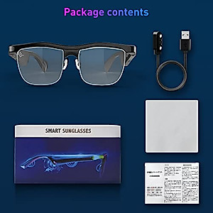 KAYSUDA Smart Bluetooth 5.0 Audio Glasses, UV Protection Sunglasses, Open Ear Music&Hands-Free Calling, Polarized Lenses, IPX4 Waterproof, Connect with Mobile Phones and Tablets