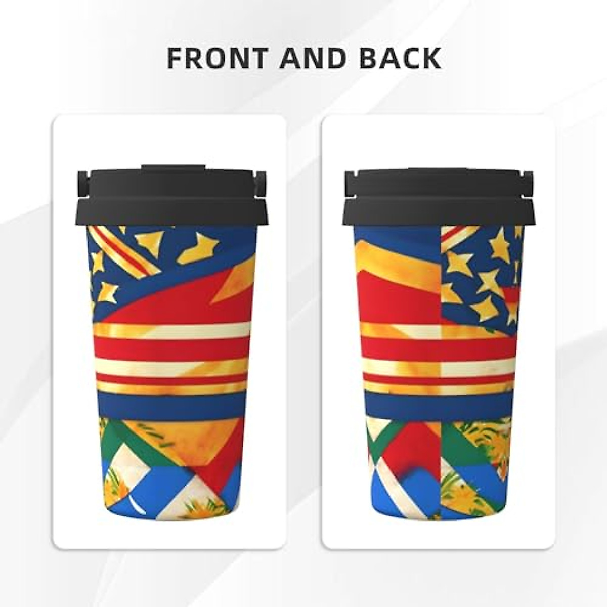 WANGZHAO Native Hawaiian Flags Print Double Wall Stainless Steel Vacuum Insulated Tumbler Cup Home Thermal Cup