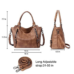 CLUCI Hobo Bags for Women Vegan Leather Handbags Large Tote Ladies Purse Shoulder Bag with Adjustable Shoulder Strap