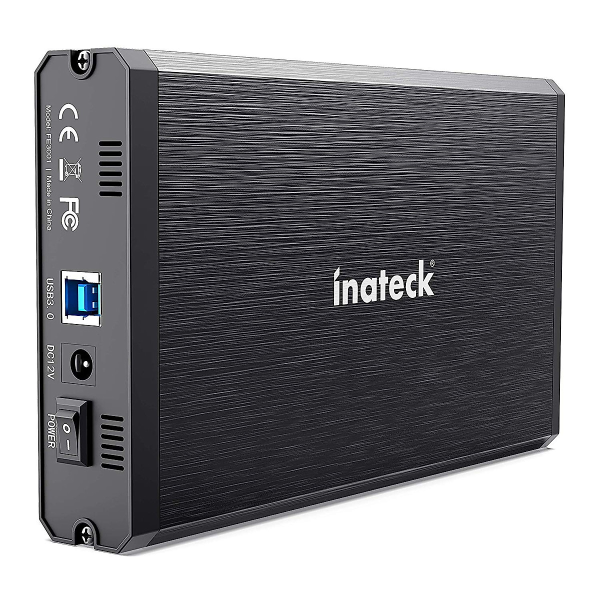 Inateck 3.5 Hard Drive Enclosure, Aluminum USB 3.0 Sata HDD Enclosure, FE3001